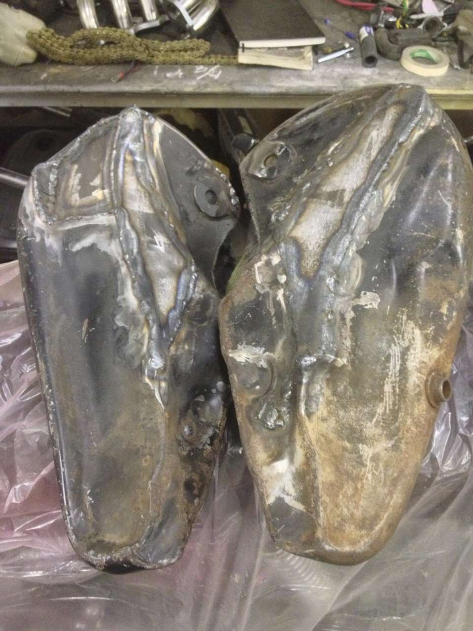 Setting up the split tanks